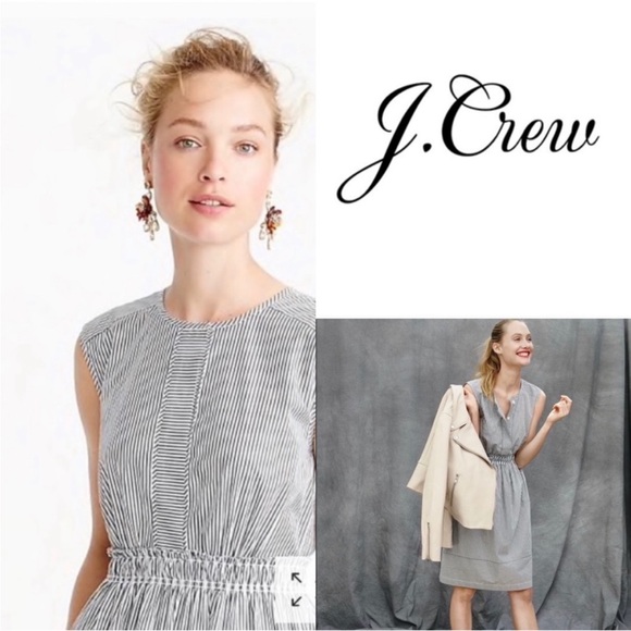 J. Crew | Dresses | J Crew Pinstriped Casual Dress | Poshmark